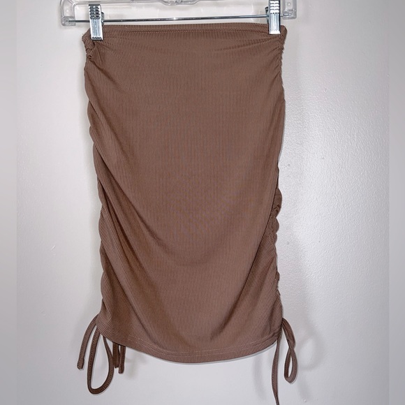 SHEIN | Skirts | Mini Ribbed Skirt With Adjustable Side Scrunches ...
